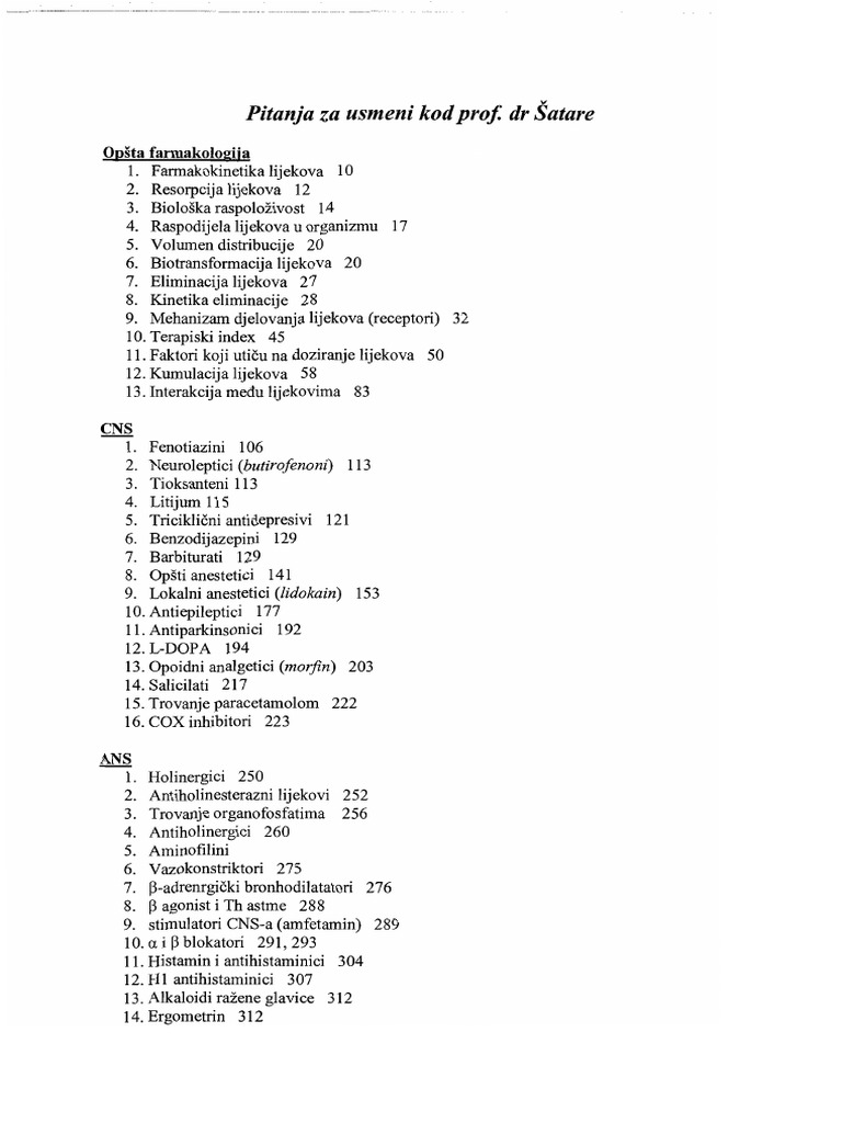farma(kod prof.satare za usmeni) | PDF