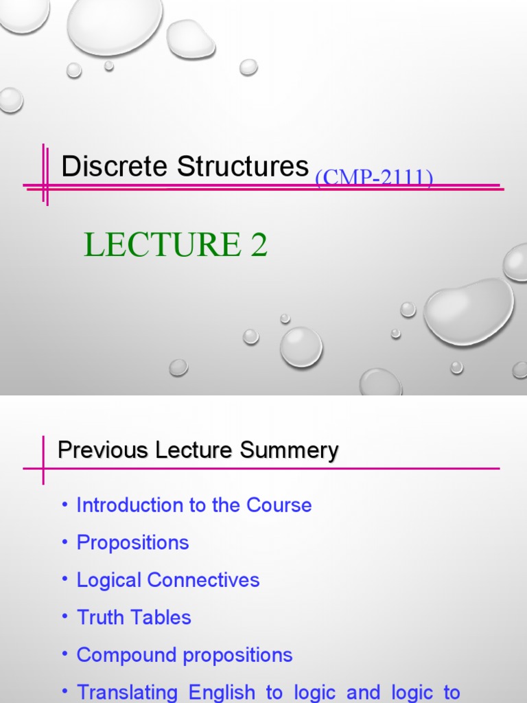 Discrete Structure Lecture 2 | PDF | Contradiction | If And Only If Discrete Structure Lecture 2 | PDF | Contradiction | If And Only If