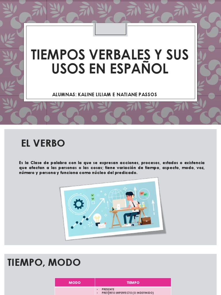 LOS TIEMPOS VERBALES EN ESPAÑOL | PDF | Verbo | Morfología