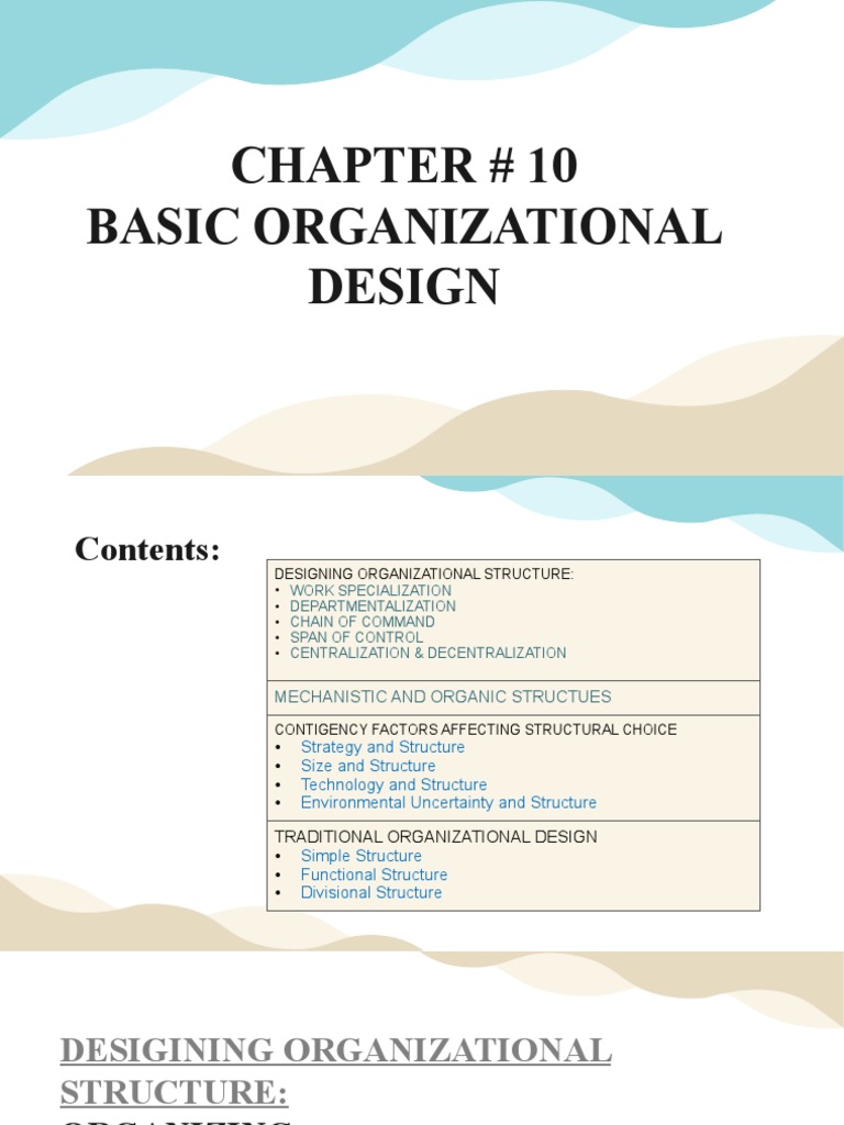 Chap-10basic Organizational Design | PDF | Organizational Structure ...