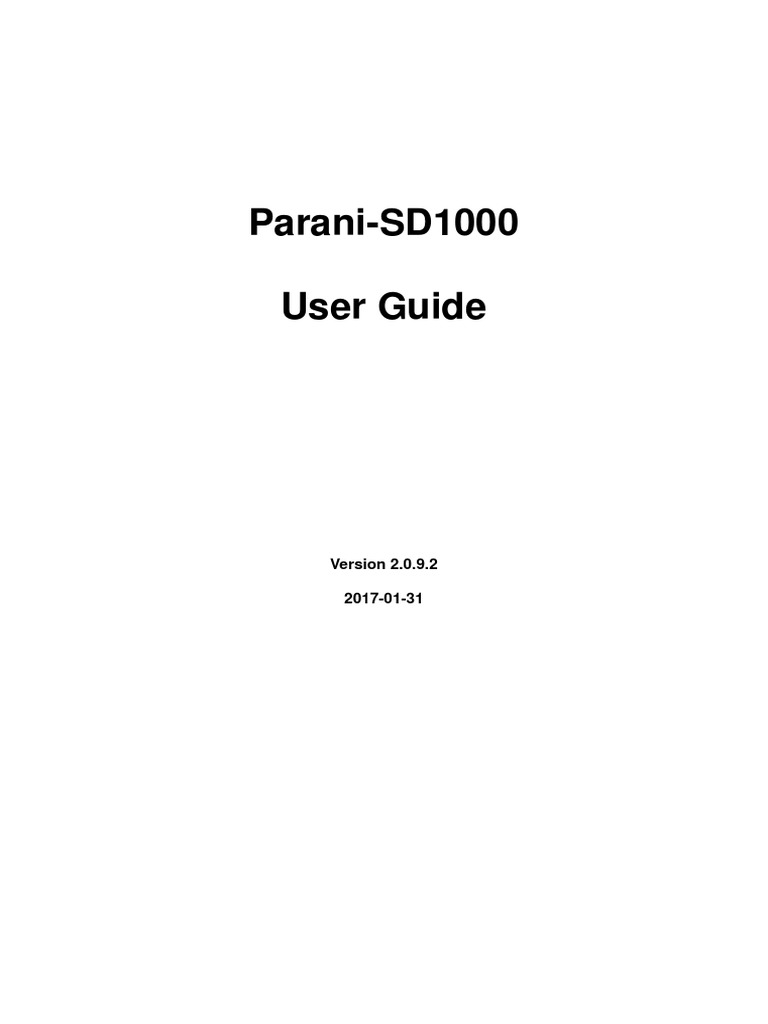 Parani SD1000 Manual Usuario | PDF