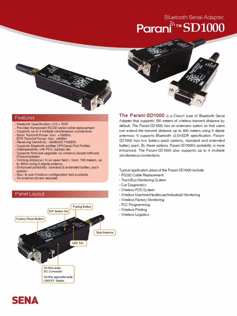 Parani SD1000 Datasheet | PDF