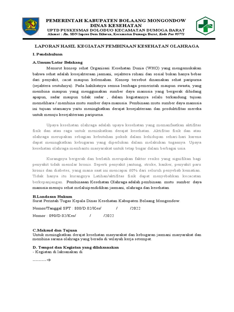 Laporan Perjalanan Dinas KESJAOR | PDF