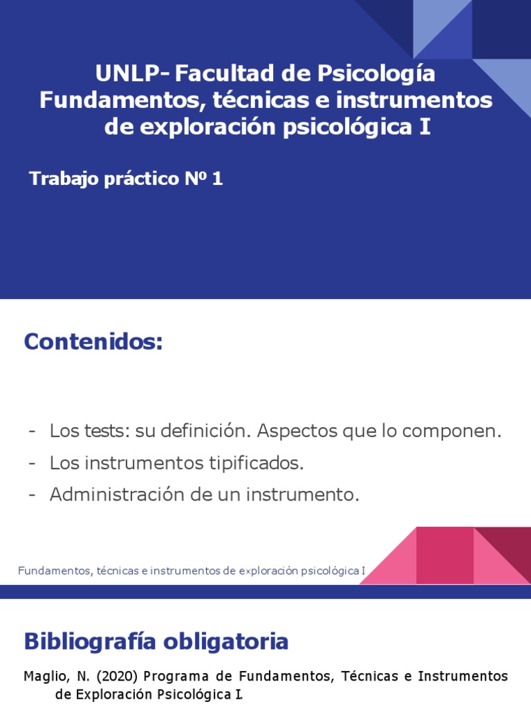 Definición y fundamentos de tests psicológicos | PDF | Validez ...