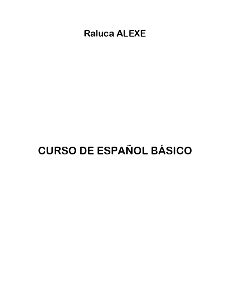 Carte Spaniola Didactica - ALEXE - (Finala) | PDF