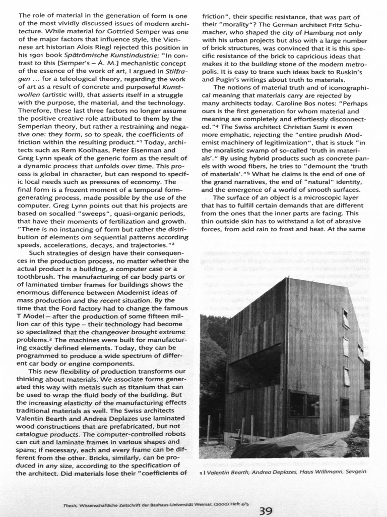 Semperian Theory Materials | PDF