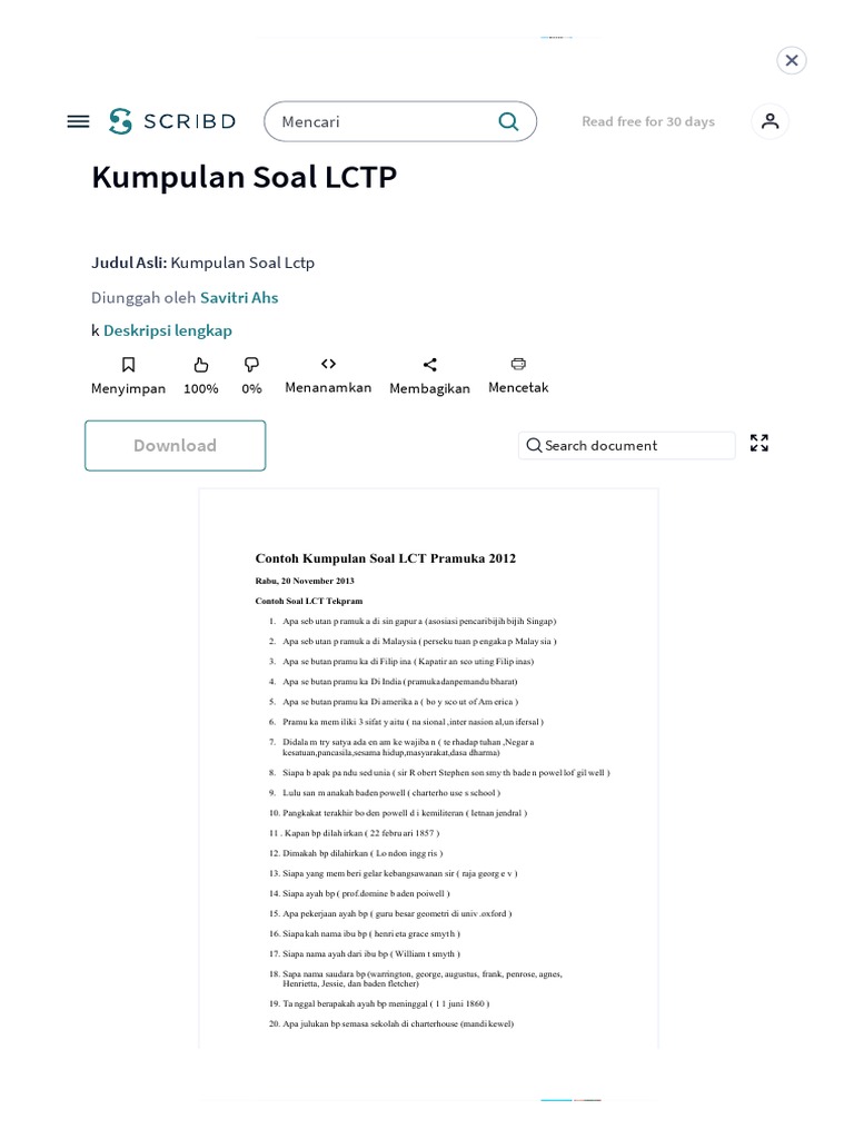 Kumpulan Soal LCTP - PDF | PDF