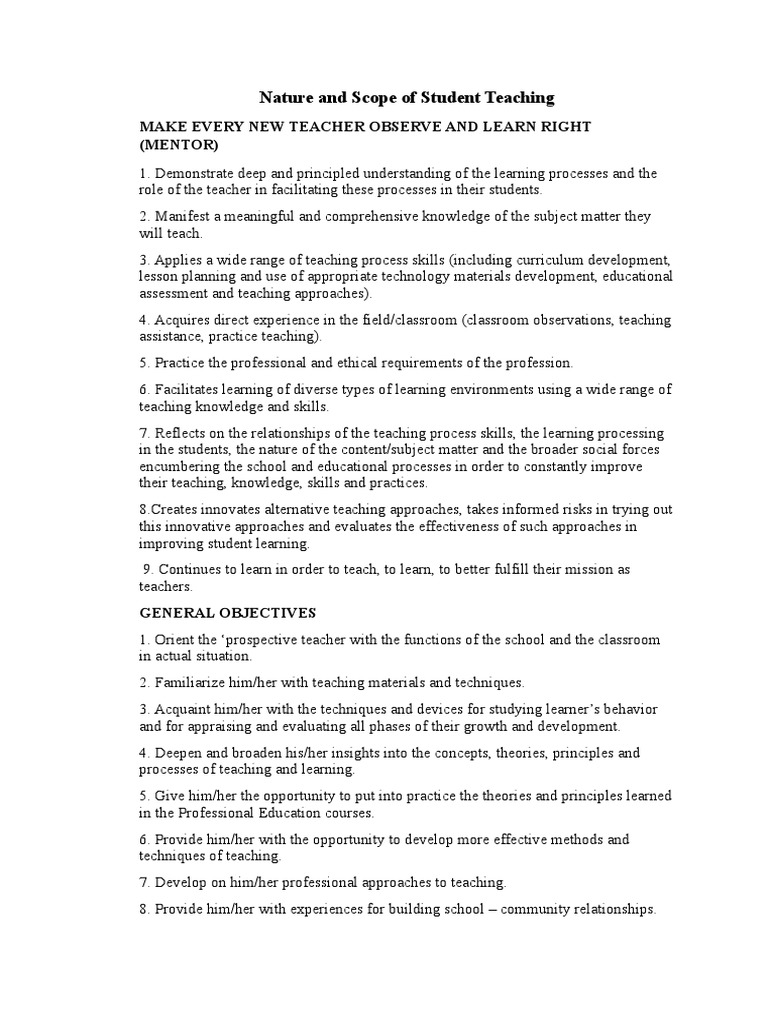 Student Teaching Essentials | PDF | Teachers | Learning