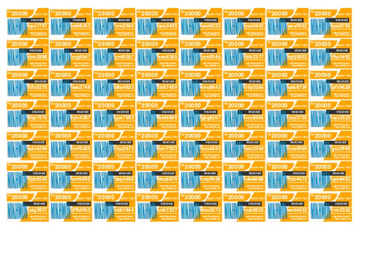 Mikhmon 20K Voucher Template | PDF | Home & Garden