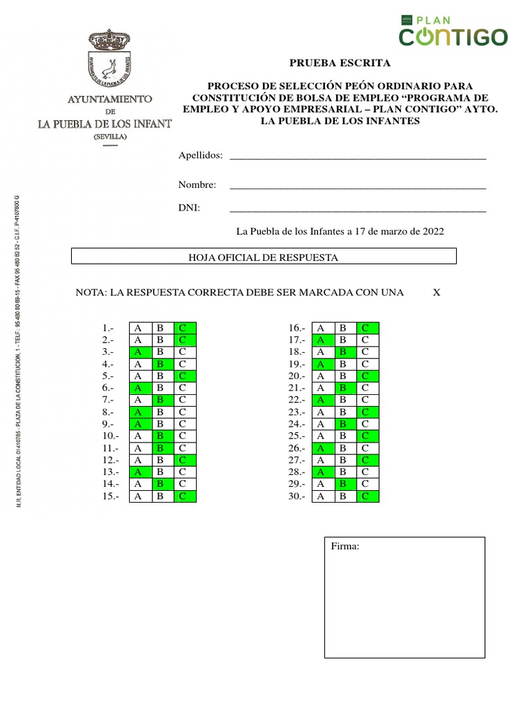 001 Plantilla Respuestas Correctas Peon Logo | PDF