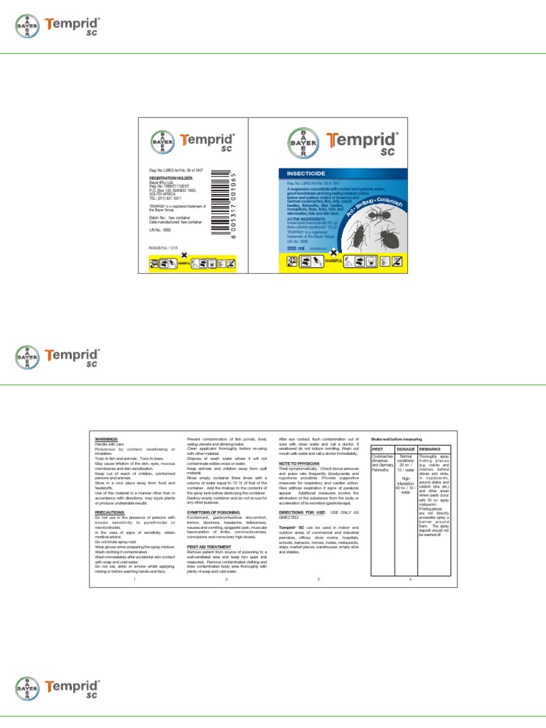 Temprid SC (Label) | PDF
