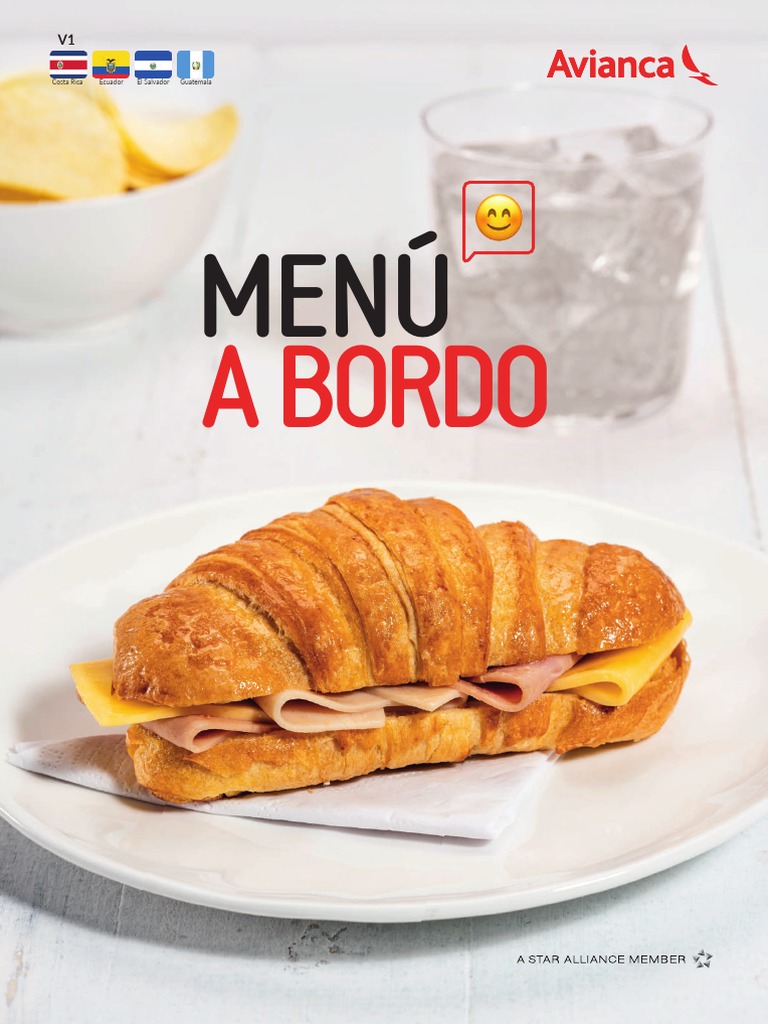 Avianca Menu exCO v5 Compressed | PDF | Alimentos | Comida y bebida
