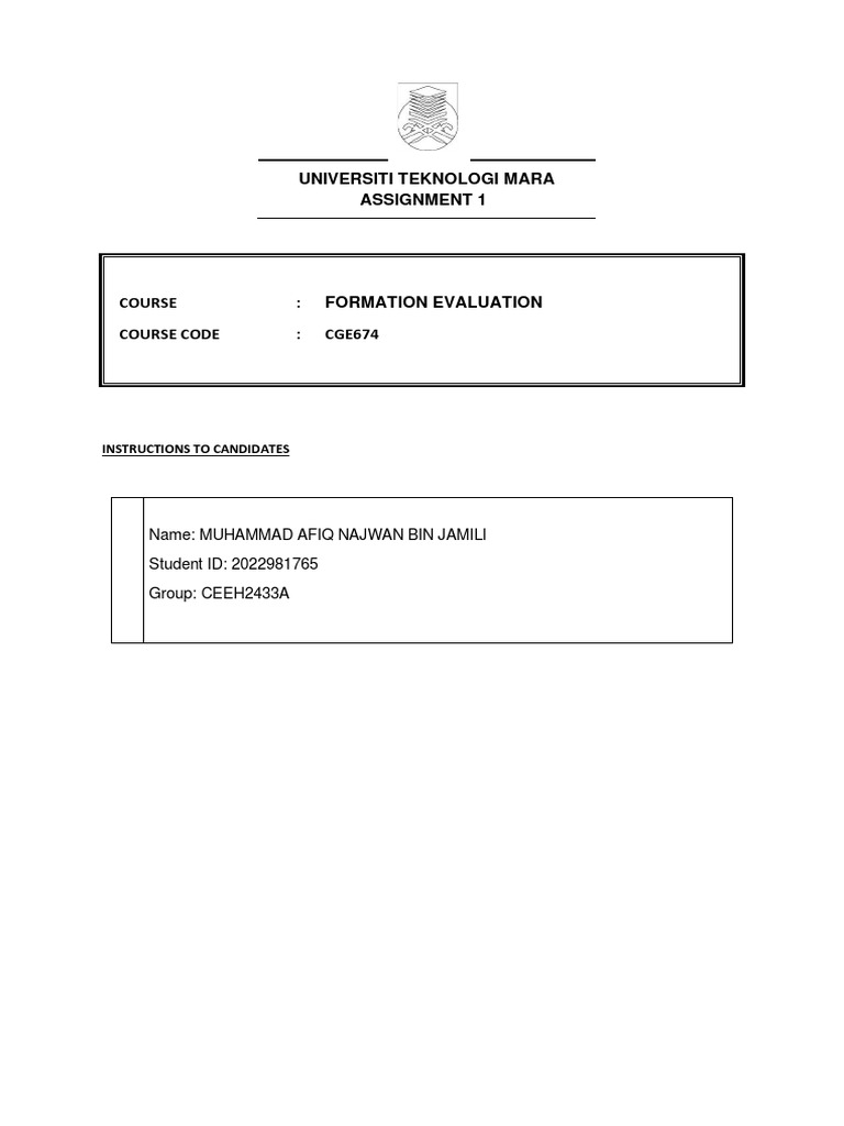 CGE674 Assignment 1 | PDF | Applied And Interdisciplinary Physics ...