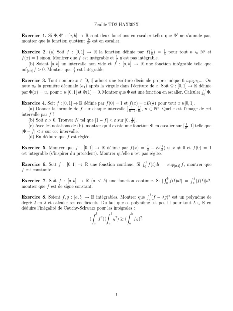 TD2 2022 | PDF | Polynôme | Fonction monotone