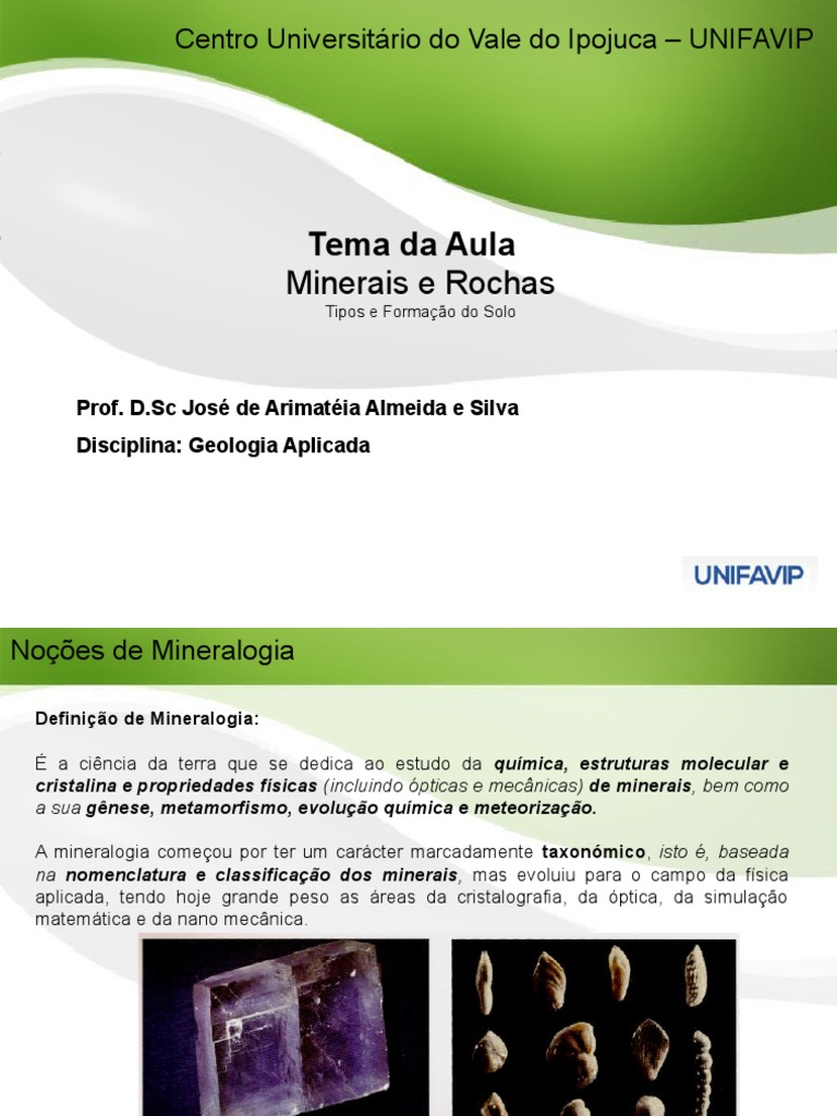 Geologia C3 - Minerais e Rochas | PDF