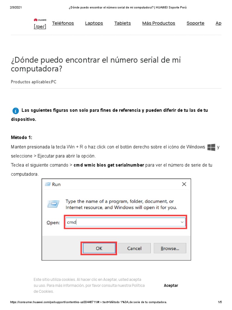 ¿Dónde Puedo Encontrar El Número Serial de Mi Computadora - HUAWEI ...