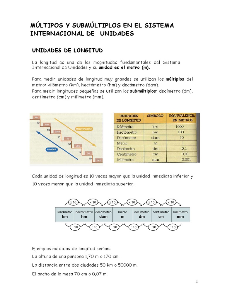 Multiplos y Submultiplos 3eso | PDF | Litro | Volumen