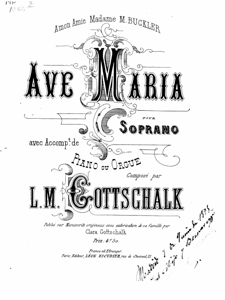 Gottschalk - Ave Maria | PDF