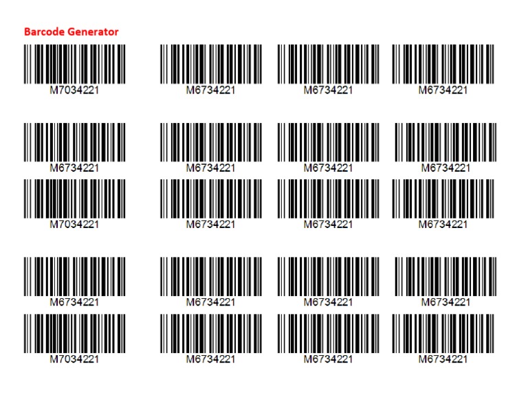 Barcode Generator | PDF