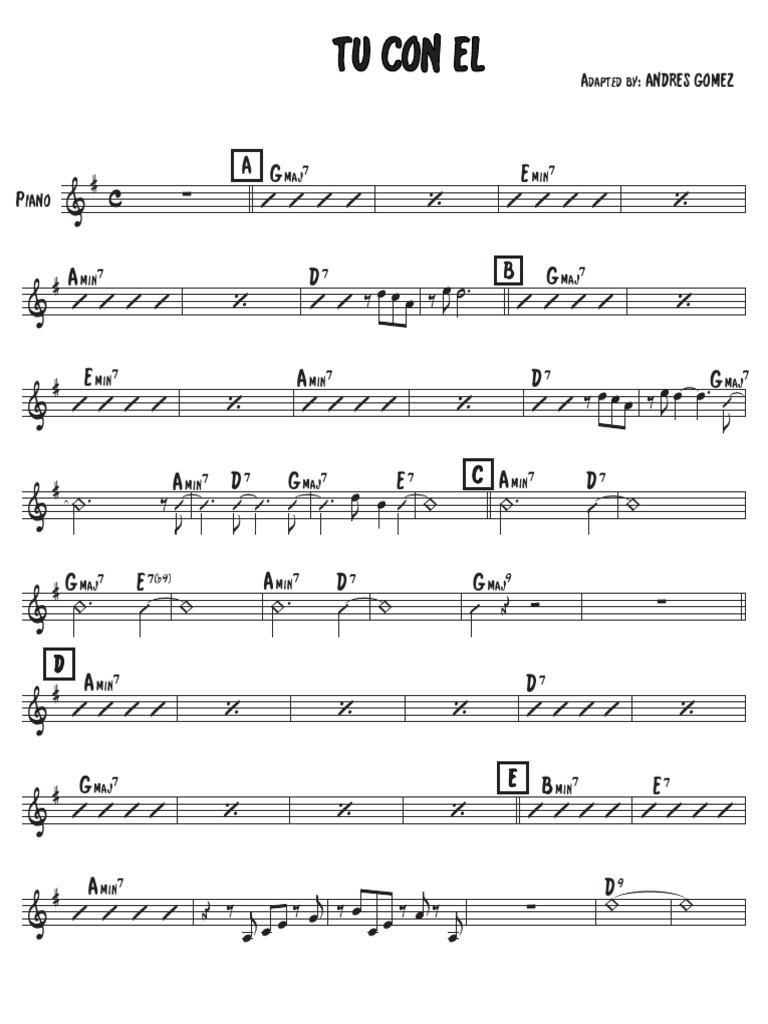 TU CON EL - Piano | PDF