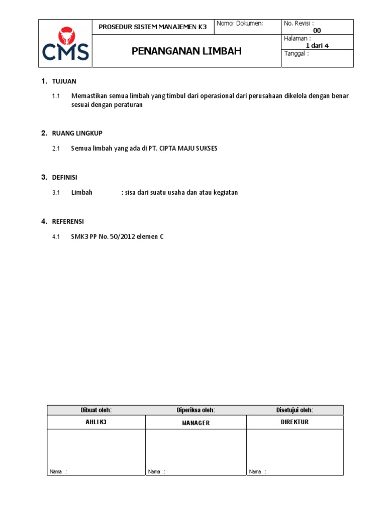 SOP 16 SOP Penanganan Limbah | PDF