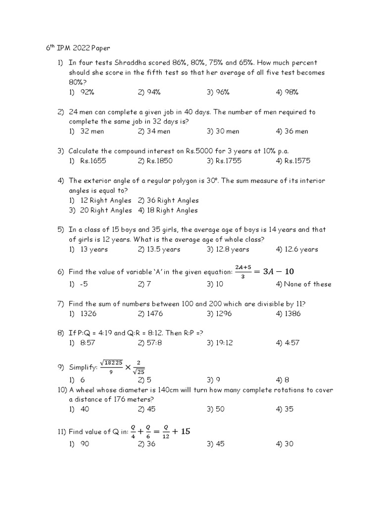 6th IPM 2022 Paper | PDF