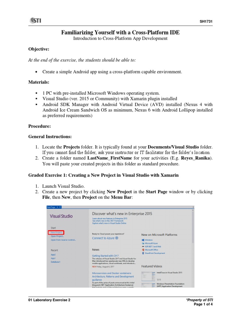 01 Laboratory Exercise 2 | PDF | Android (Operating System) | Xamarin