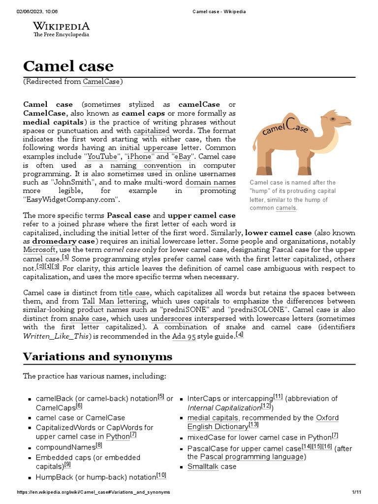 Camel Case Pdf Computing Linguistics 