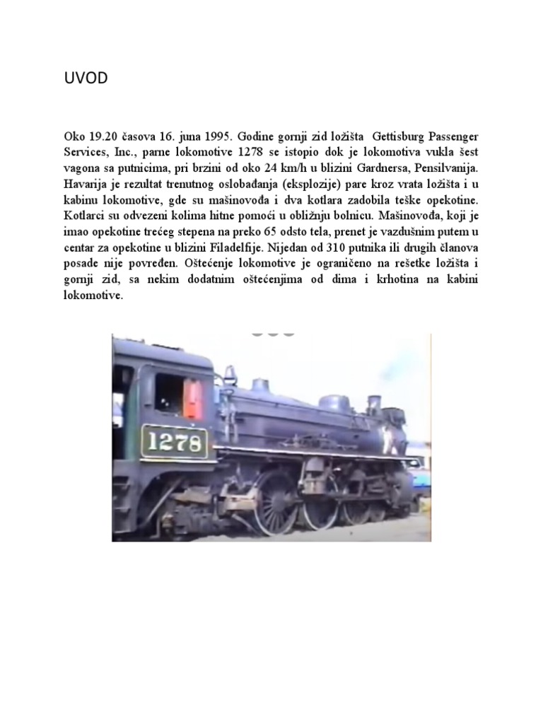 Eksplozija Lokomotive 1278 | PDF