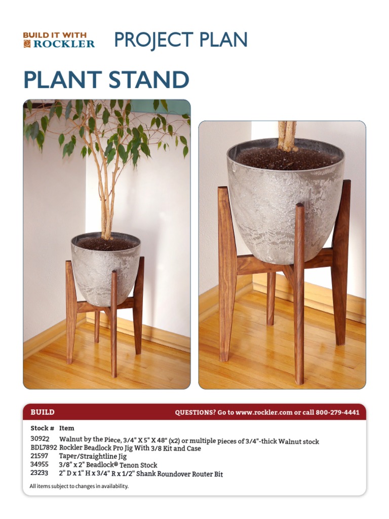 Modern Plant Stand Plan | PDF | Equipment | Manufactured Goods