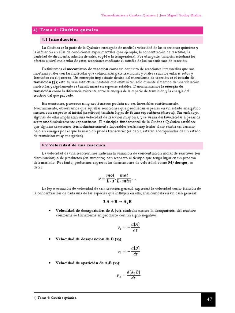 Wuolah-Free-Termodinámica y Cinética Química - Tema 4 - Cinética Química-Gulag-Free | PDF ...