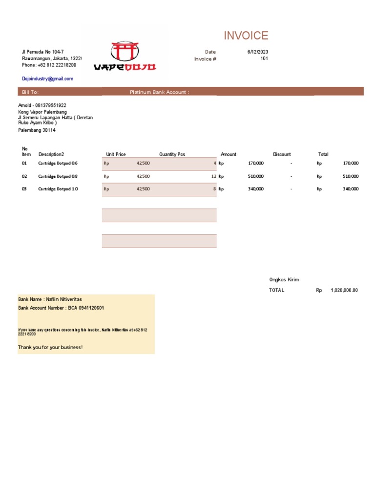 Master Invoice Excel | PDF