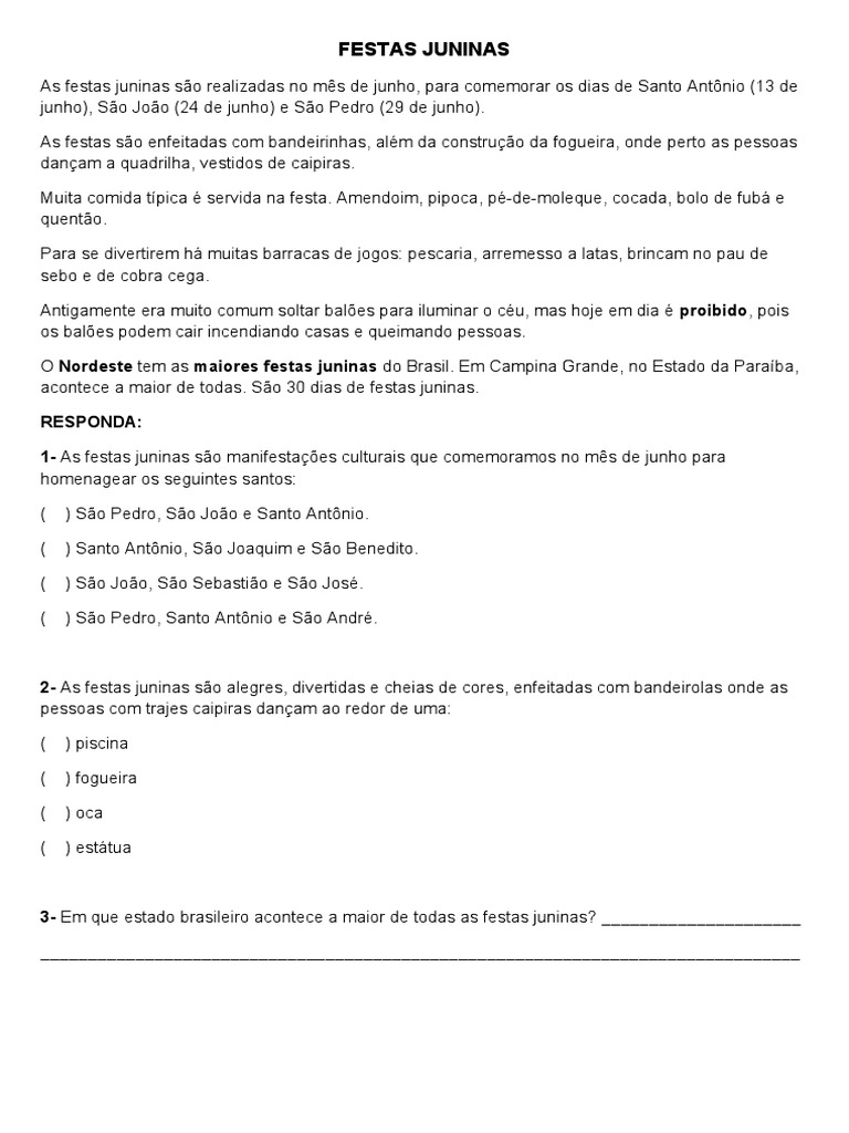Festas Juninas | PDF