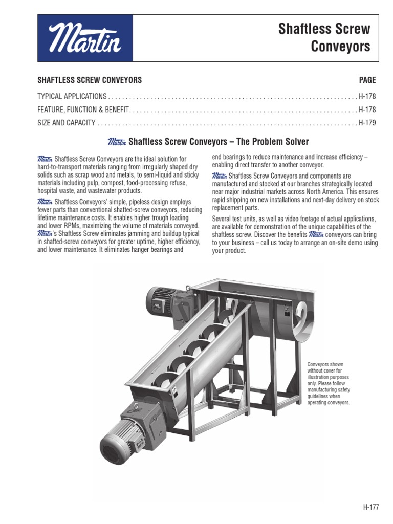 Shaftless Screw Conveyors | PDF | Recycling | Waste