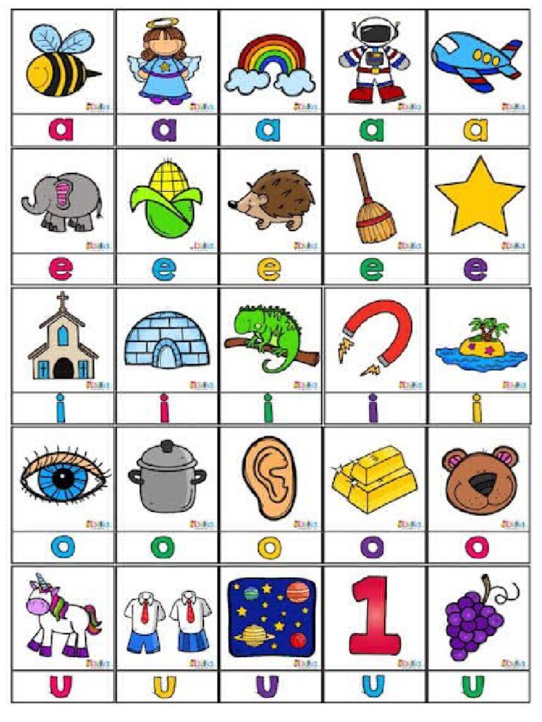 Tableros de silabas Dibujos escondidos - Educational Images | Picstank