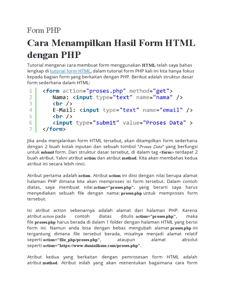Form PHP | PDF