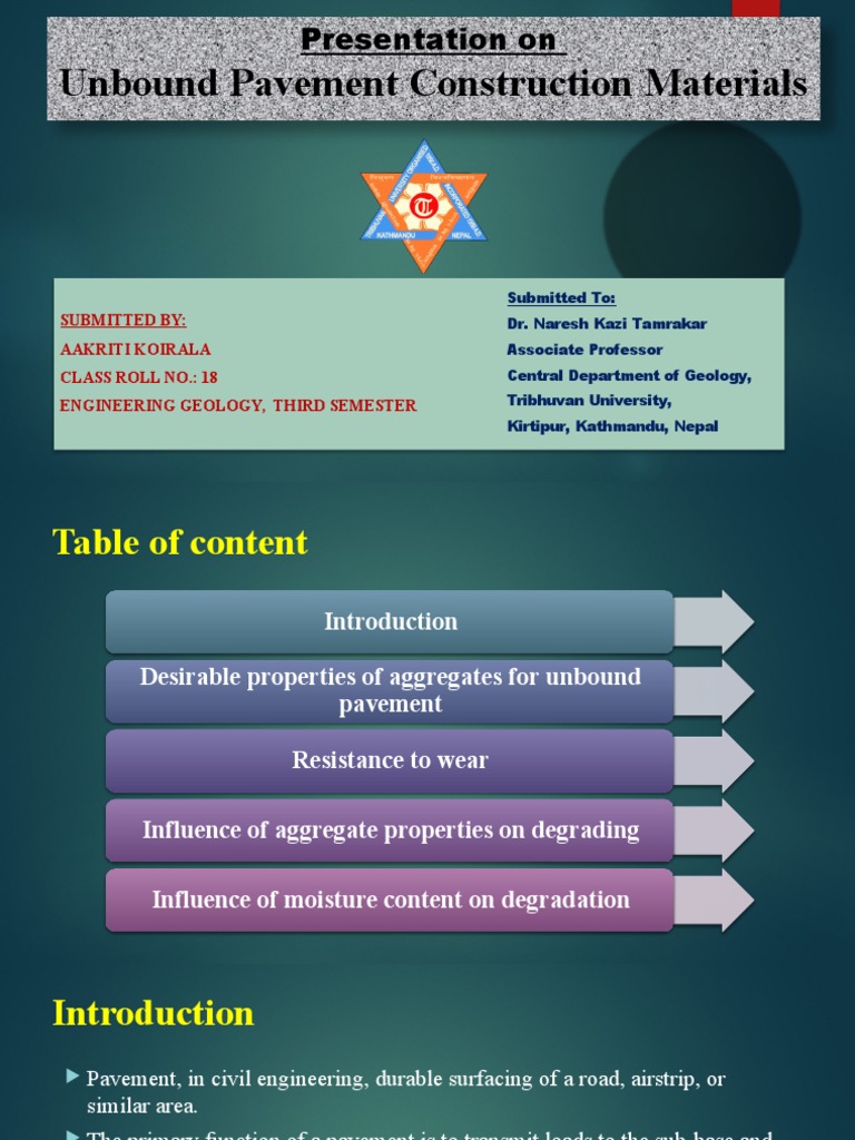 18 Aakriti Koirala Unbound Pavement | PDF | Road Surface | Rock (Geology)