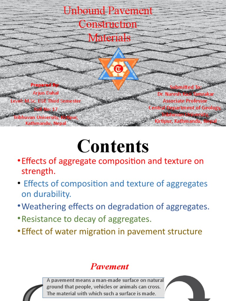17 Arjun Dahal Unbound Pavement | PDF | Sodium Chloride | Road Surface