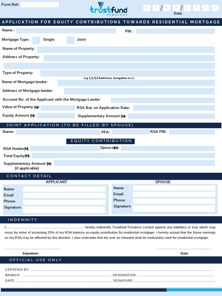 Mortgage Form | PDF | Mortgage Loan | Equity (Finance)