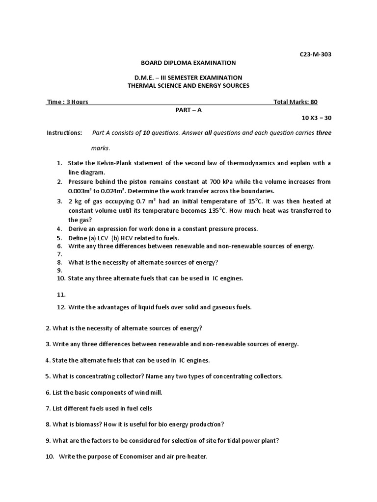 Tses QPS | PDF | Enthalpy | Heat