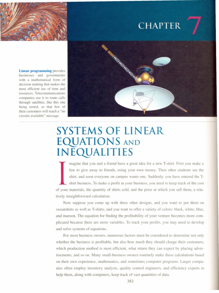 Capitulo 7 | PDF | Equations | System Of Linear Equations