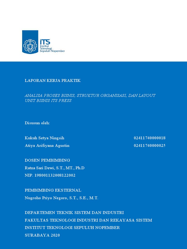 Laporan KP ITS PRESS - Kukuh S.N (02411740000018) - Atiya A.A ...