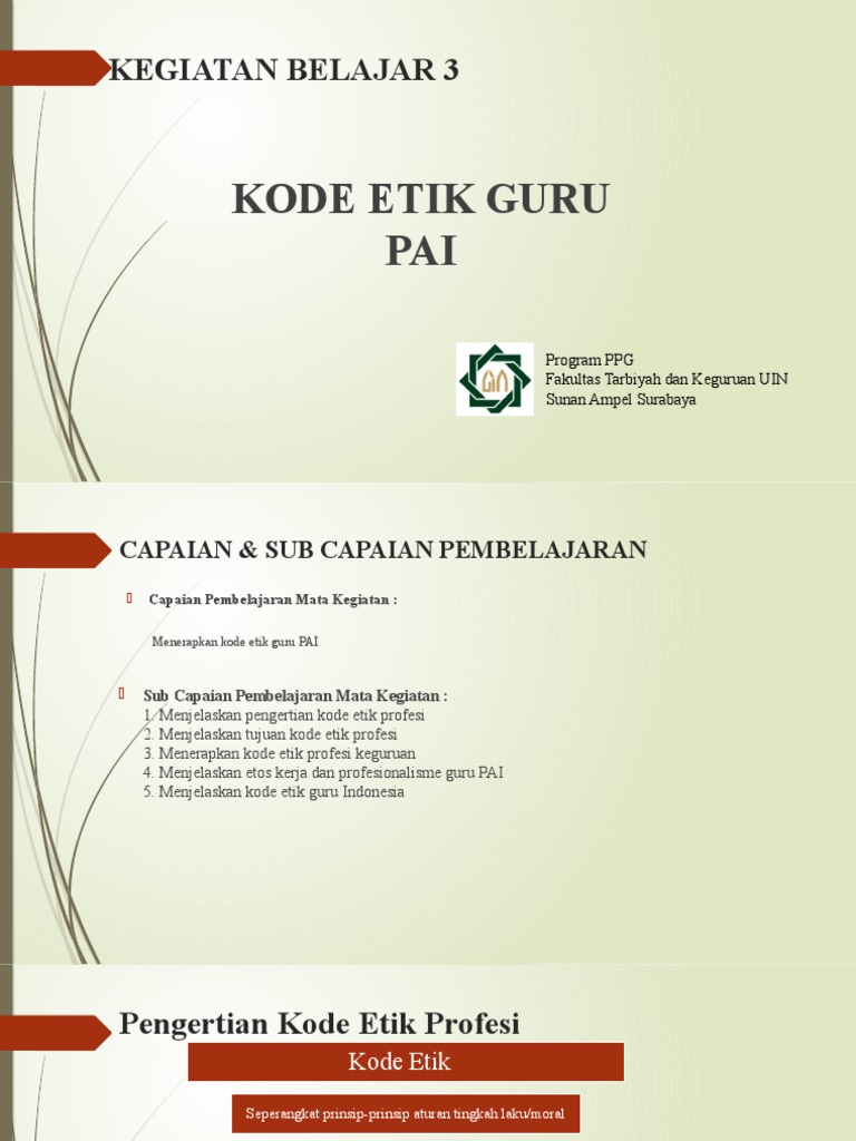 KB 3 Kode Etik Guru | PDF