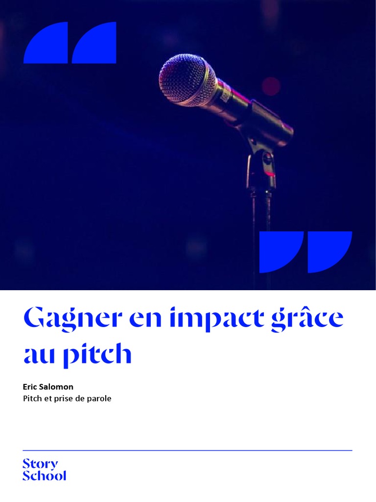 Syllabus Cours de Pitch Eric Salomon Story School | PDF | Direction | Cognition