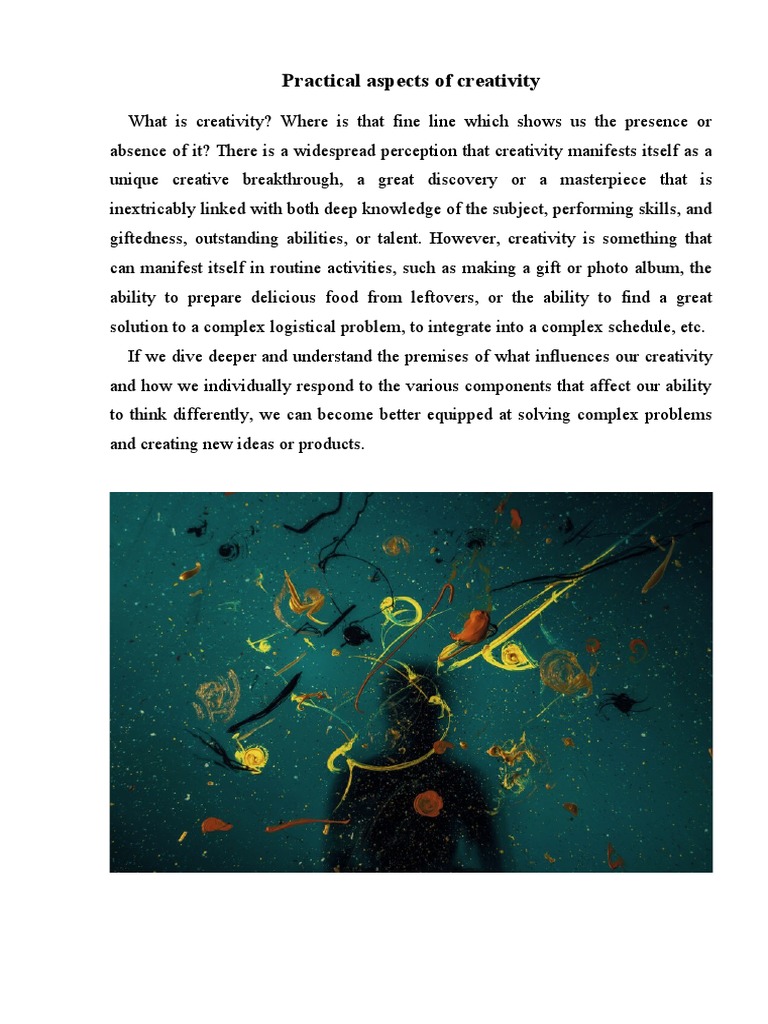Practical Aspects of Creativity | PDF | Creativity | Neuroscience