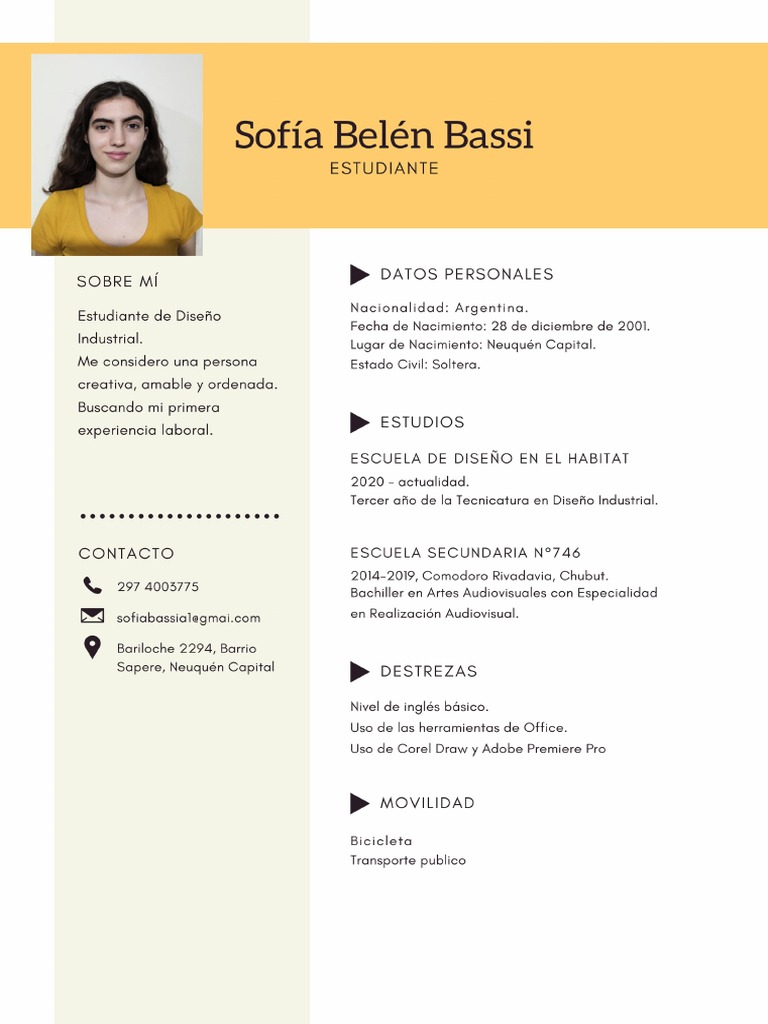 CV Bassi Sofía | PDF