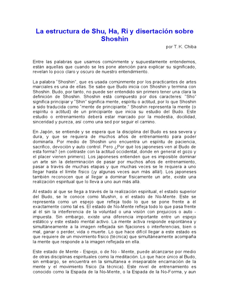 La Estructura de Shu-Ha-Ri | PDF | Kata | Aikido