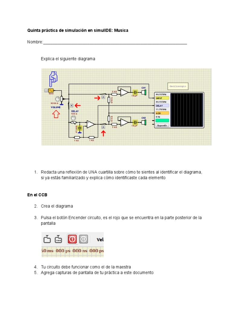 Quinta Práctica de Simulación en simulIDE | PDF