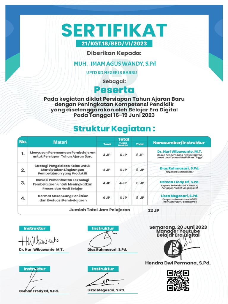 Sertifikat 2023 2 | PDF
