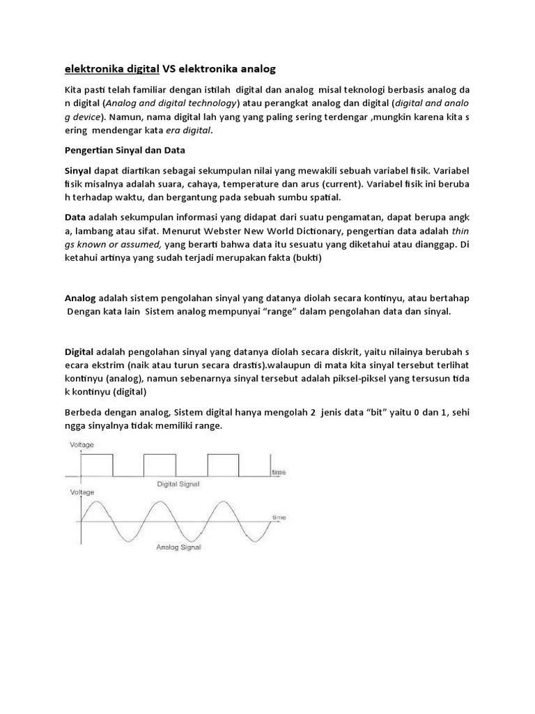 Elektronika Digital vs Analog | PDF